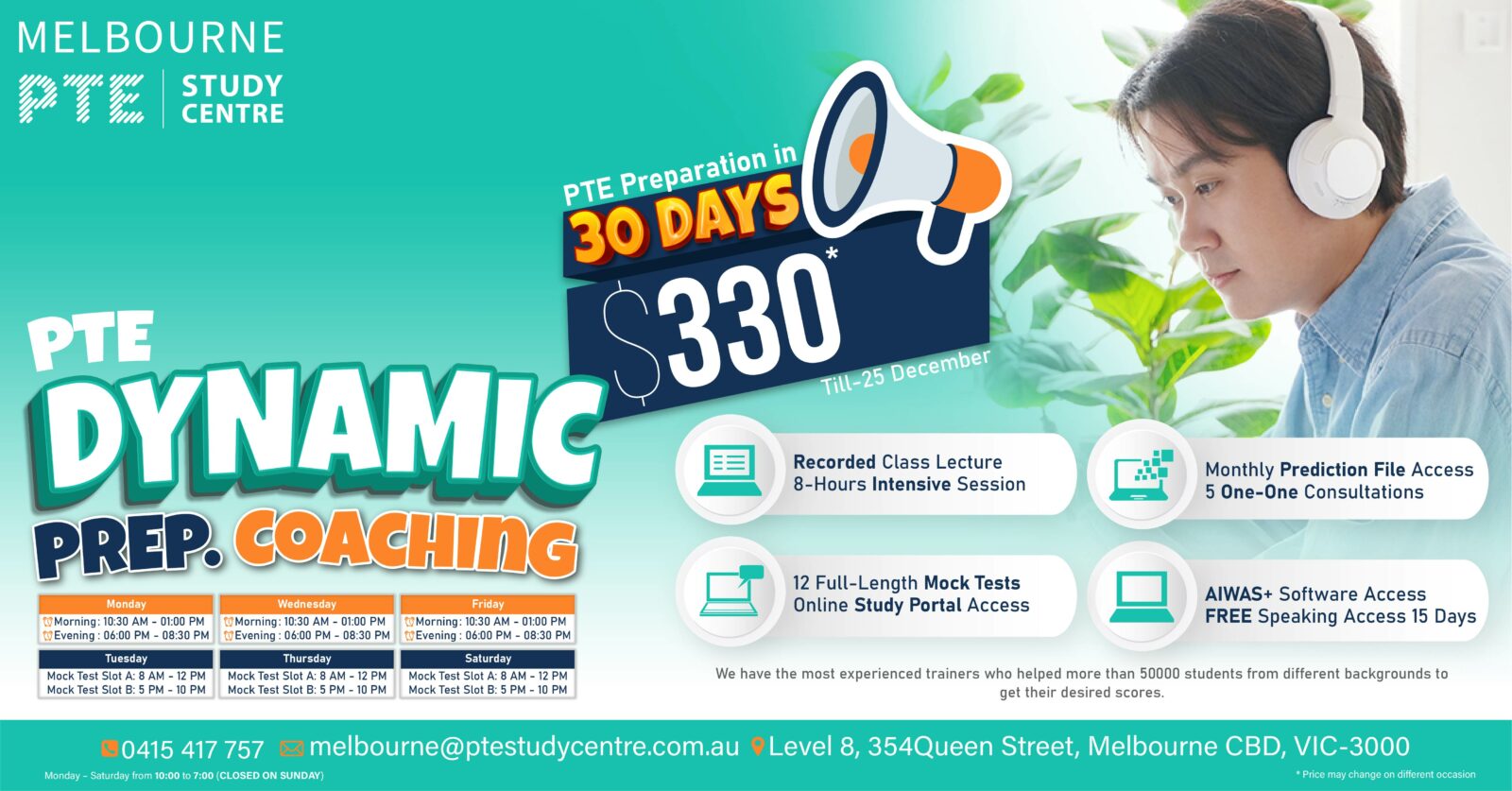 PTE Dynamic Preparation Coaching 1-Month Course – PTE Study Centre