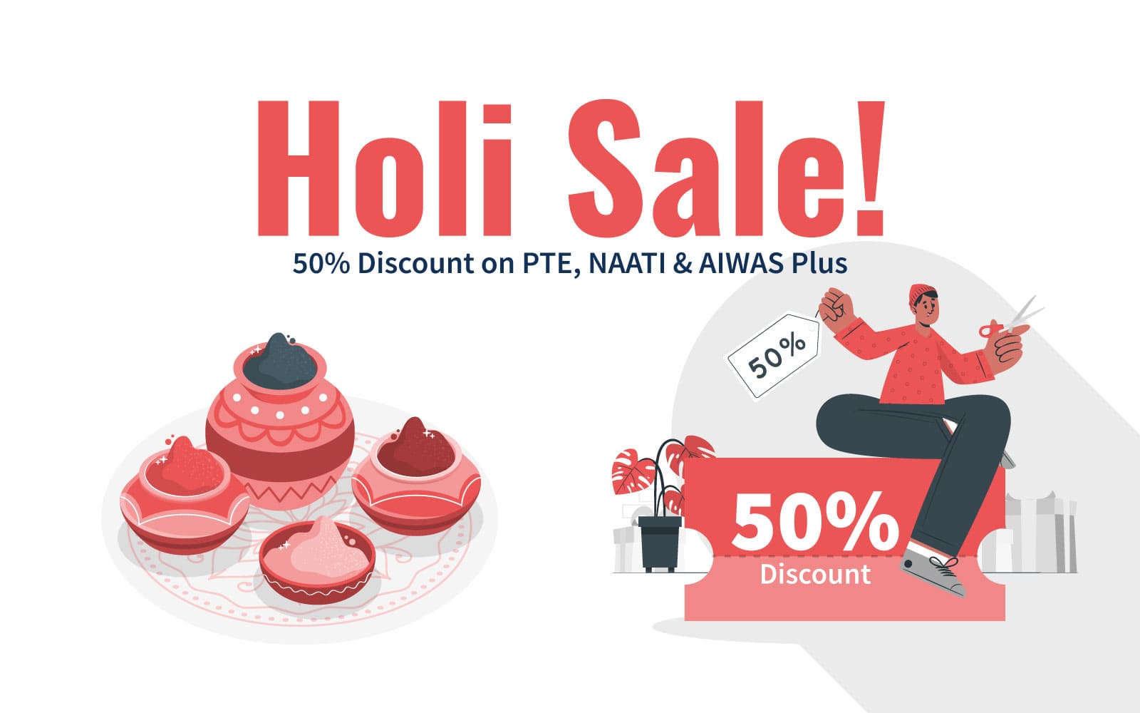 Holi Sale - Flat 50% Discount – PTE Study Centre